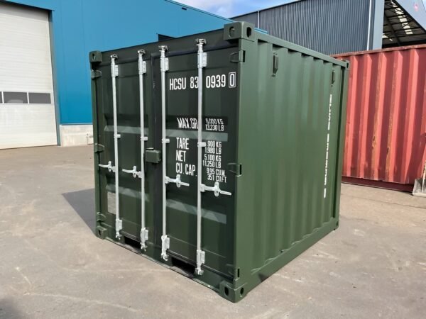 8ft Green One Trip Steel Shipping Container